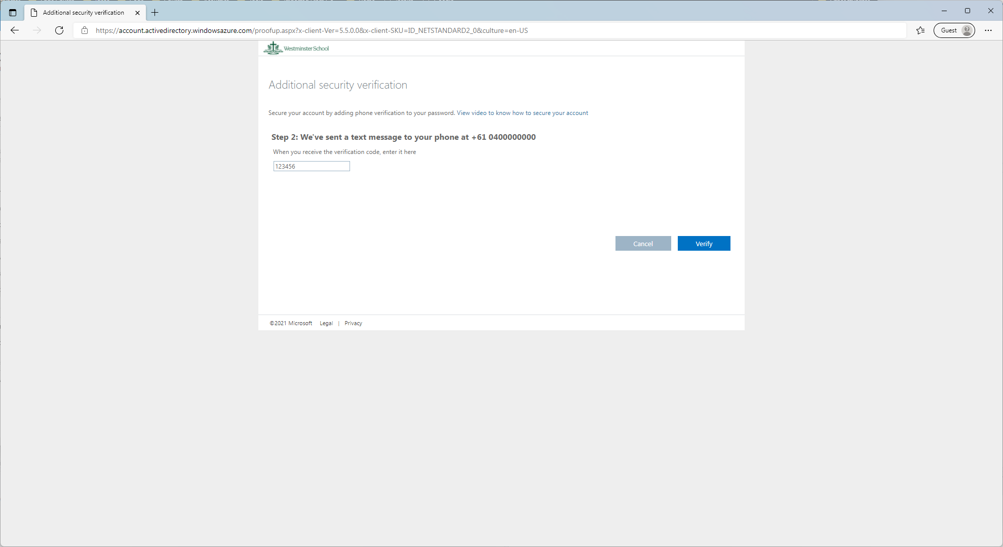 Multi Factor Authentication - Westminster School