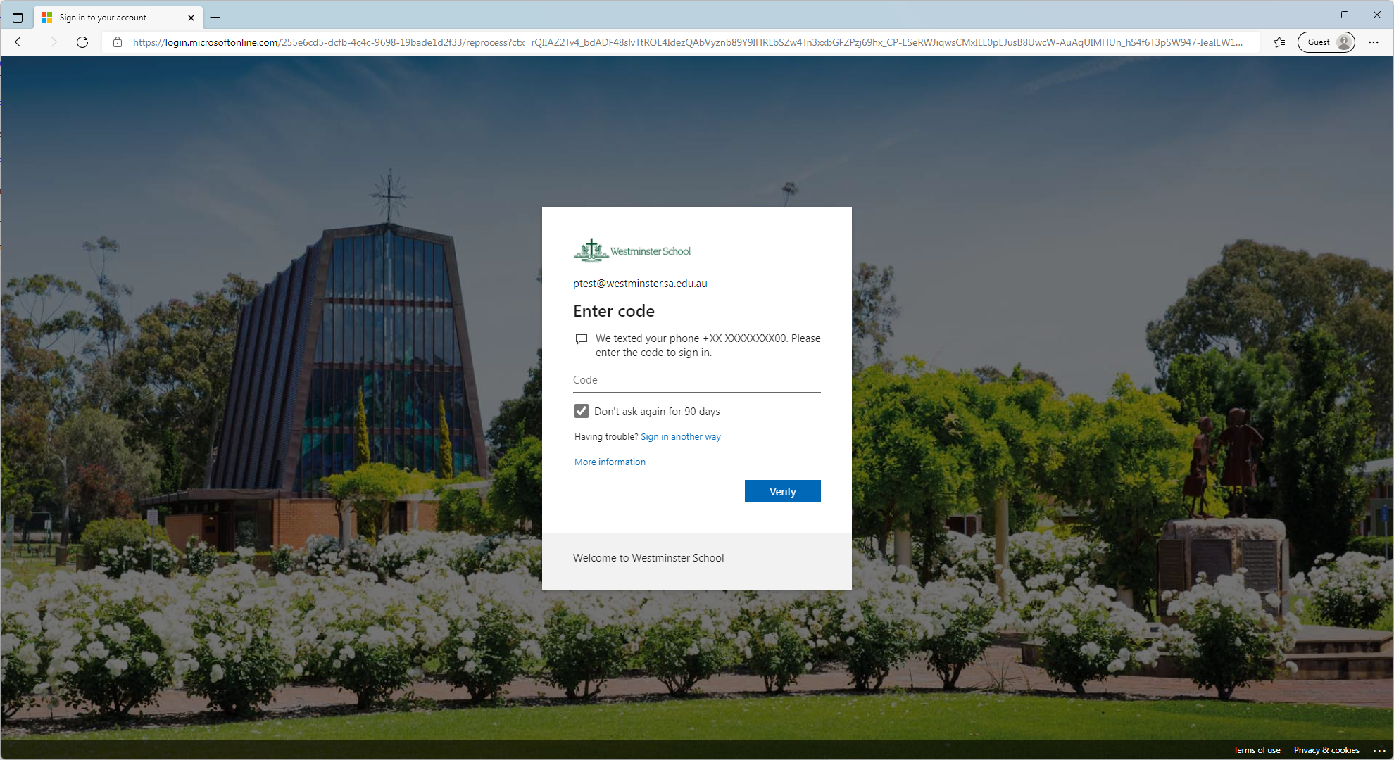 Multi Factor Authentication - Westminster School